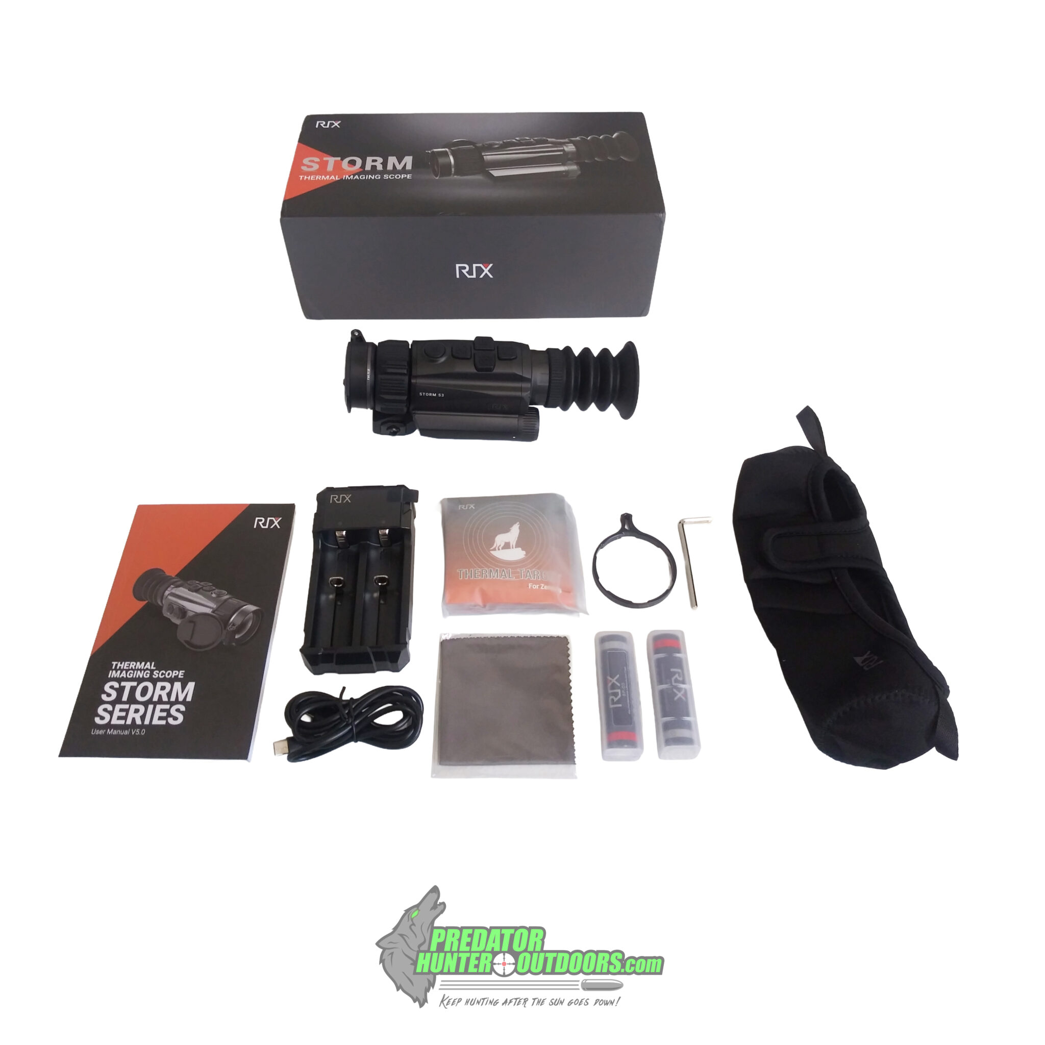 RIX Storm S3 Thermal Riflescope (Free 10hr Battery Pack – $150 Value!)