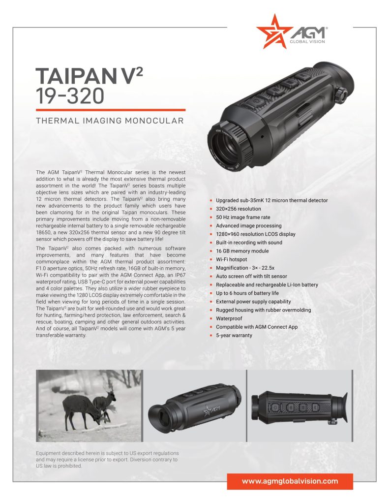 AGM Taipan V2 19-320 Thermal Monocular